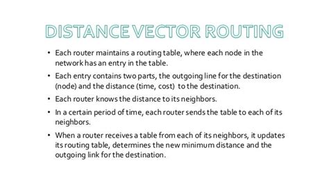 Distance Vector And Link State Routing Algorithm