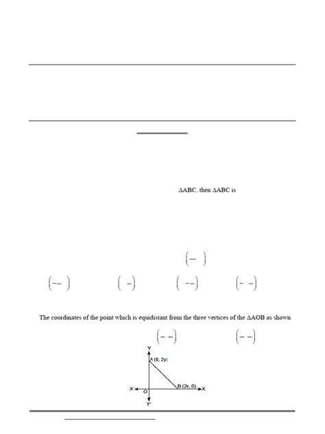 Maths Class X Chapter 07 Coordinate Geometry Practice Paper 06 2024 Pdf Triangle Geometric