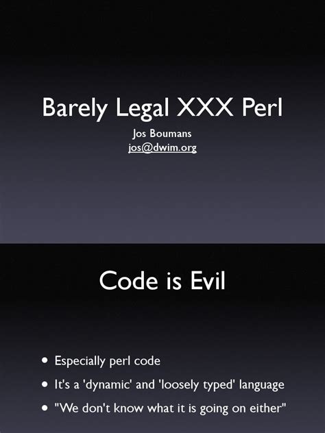 Barely Legal Xxx Perl Presentation Pdf Perl Anonymous Function