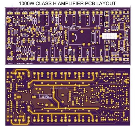 1000w Power Amplifier Class H Kencleng Pro Electronic Circuit