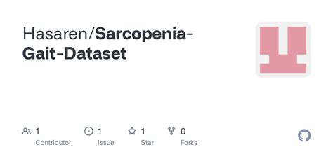 Github Hasarensarcopenia Gait Dataset