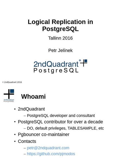 Logical Replication In Postgresql Pdf Replication Computing