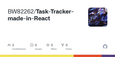 GitHub BW Task Tracker Made In React