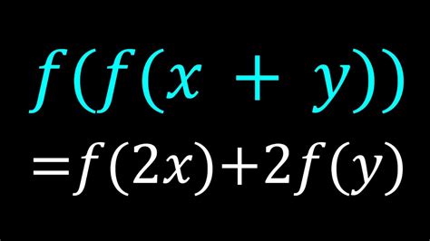 A Functional Equation From 2019 Imo Youtube