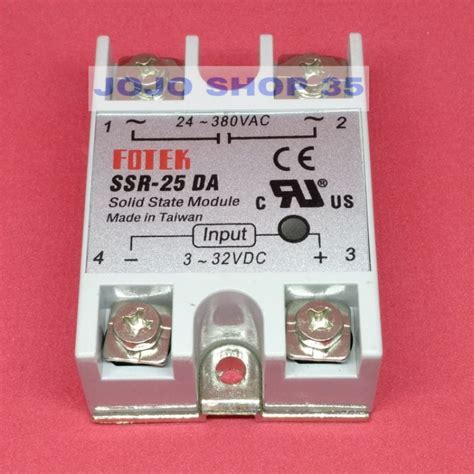 Jual SOLID STATE RELAY SSR 25DA 25A 250V 3 32VDC 24 380VAC Solid State Relay SSR 25DA Ssr25da