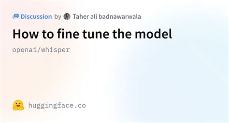 Openaiwhisper · How To Fine Tune The Model