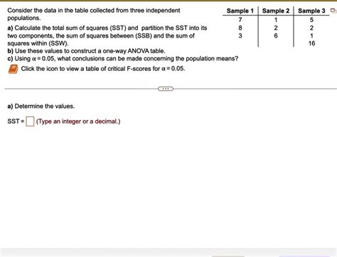 Solved Sst Type An Integer Or A Decimal Ssb Type An Integer Or
