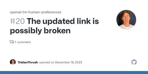The Updated Link Is Possibly Broken Issue Openai Lm Human Preferences GitHub