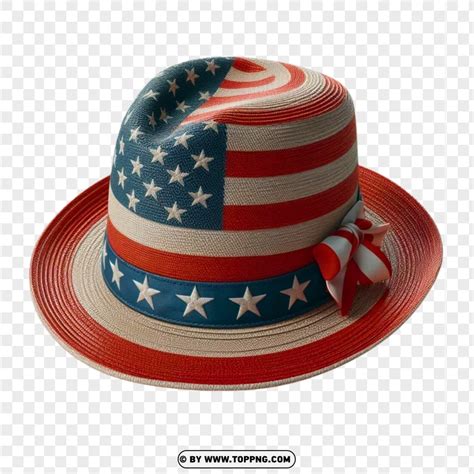 Hat 4th Of July With American Flag Toppng
