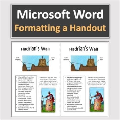 Formatting A Flyer Handout In Microsoft Word Lesson Classful