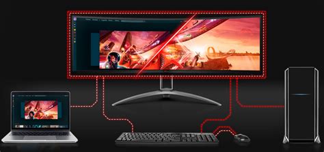 Buy AOC AGON AG UCX DQHD Hz FreeSync HDR Curved In Monitor AG UCX PC Case Gear