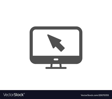 Computer Or Monitor Icon Mouse Cursor Sign Vector Image