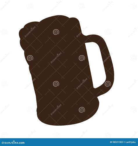 Beer Mug Silhouette Stock Vector Illustration Of Liquid 98521383