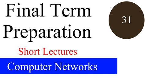 Cs610 Lecture 31vu Short Lectures Youtube