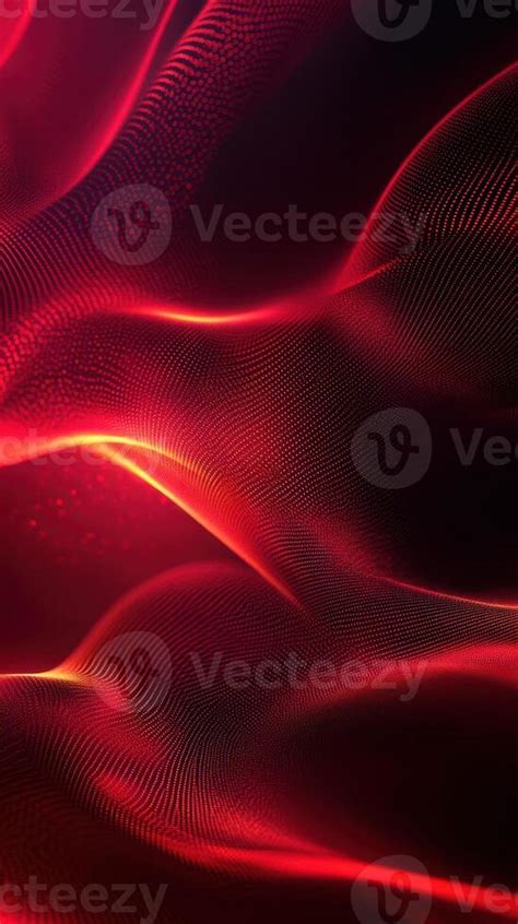 Abstract Red Waves Create A Striking Visual Effect In A Digital Artwork