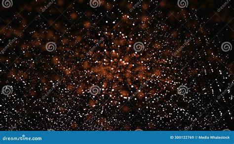 Hypnotic Particle Flows With Light Effect Design Stock Image Image