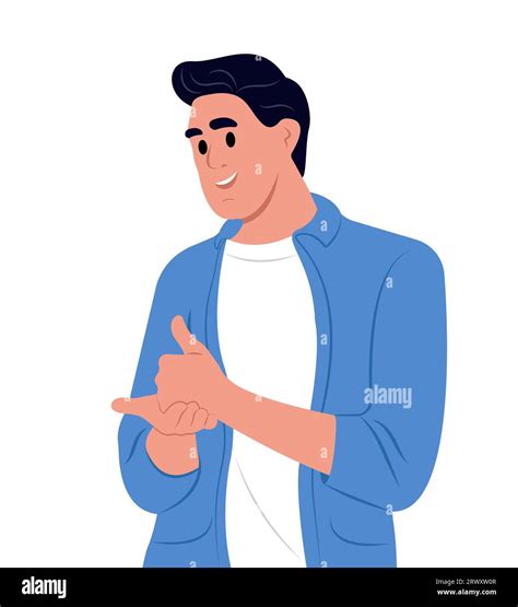 Deaf Mute Young Man On White Background An Adult Learns Sign Language