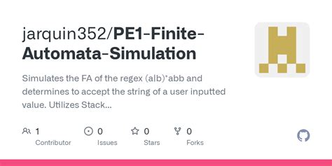 github jarquin352 pe1 finite automata simulation simulates the fa of