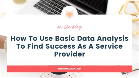 how to use basic data analysis to find success as a service provider