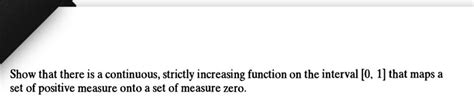 solved show that there is a continuous strictly increasing function