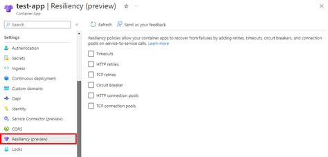 Service Discovery Resiliency Preview Azure Container Apps
