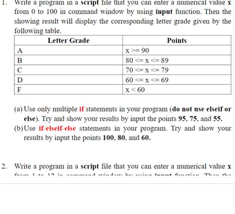 Solved Write A Program In A Script File That You Can Chegg Com