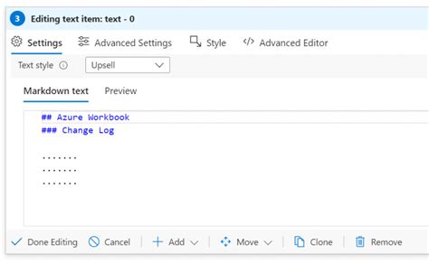 creating azure workbook