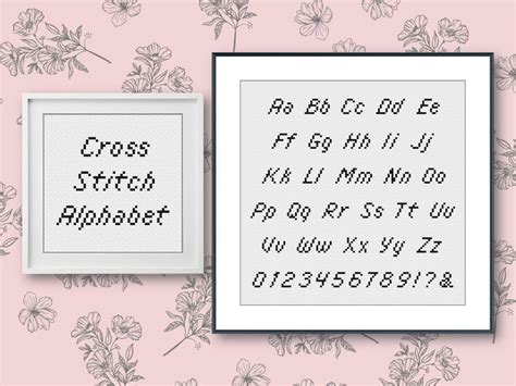 Cursive Cross Stitch Alphabet Pattern Modern Cross Stitch Letters Small Cross Stitch
