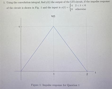 Solved 1 Using The Convolution Integral Find Yt The