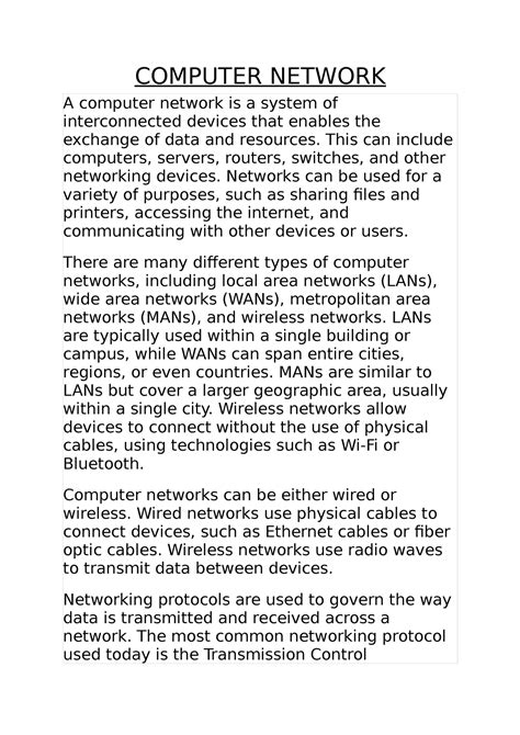 Computer Network COMPUTER NETWORK A Computer Network Is A System Of Interconnected Devices