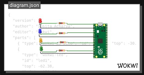 Rotating LED Using For Loop Wokwi ESP32 STM32 Arduino Simulator