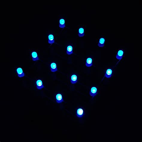 Funny Diy Led Cube Kit 4 4 4 Blue Light Electronic Diy Kit 64pcs Leds Sound Control Electronic