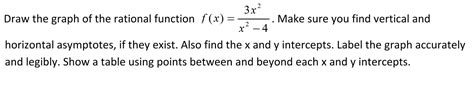 solved draw the graph of the rational function f x x2−43x2
