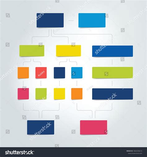 Flowchart Diagram Template Scheme Infographic Empty Stock Vector Royalty Free
