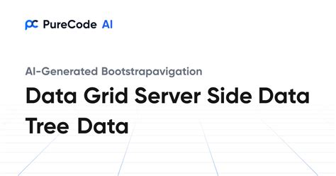 Build Great Bootstrapavigation Data Grid Server Side Data Tree Data