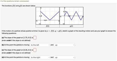 solved the functions f t ﻿and g t ﻿are shown below if the