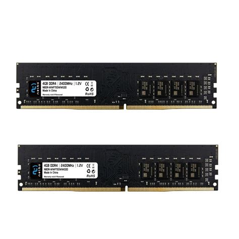 Memorie Ram 8 Gb Set 2x4 Gb Ddr4 2400 Mhz Nelbo Pentru Calculator Black Emag Ro