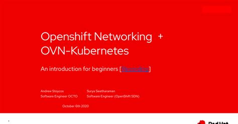 OpenVswitch OVNKubernetes Primer Part