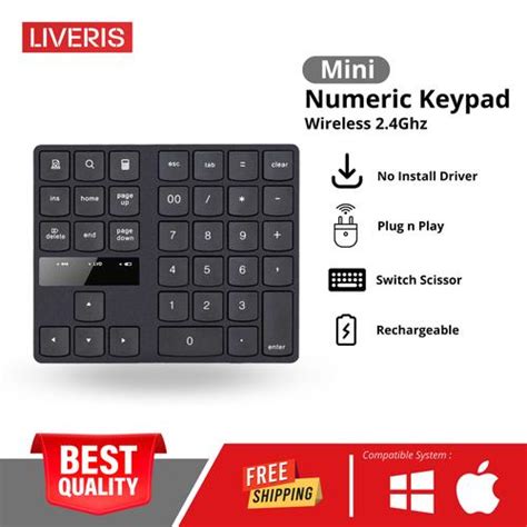Promo Keypad Wireless Numeric Numpad Keyboard Angka Laptop High Quality