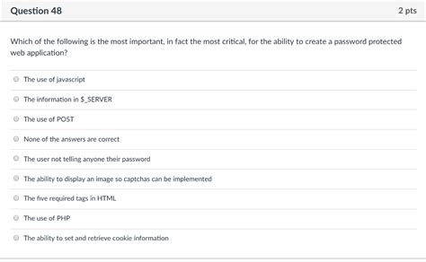 Solved Question 47 2 Pts What Does The Css Hover