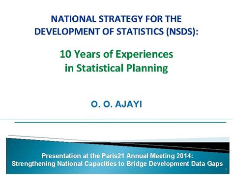 National Strategy For The Development Of Statistics Nsds