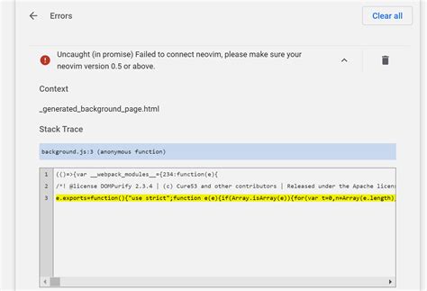 Uncaught In Promise Failed To Connect Neovim Please Make Sure Your Neovim Version 05 Or