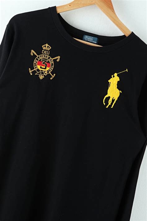 Xl 폴로 랄프로렌 긴팔티셔츠 독일한정판 블랙 빅로고 세컨웨어