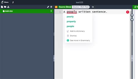 Tools Integrating Grammarly With Online Latex Editors Such As