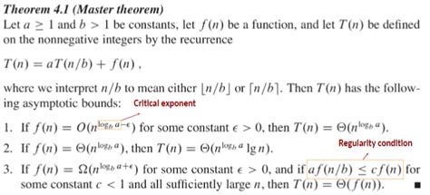 solved use the master theorem to solve the following