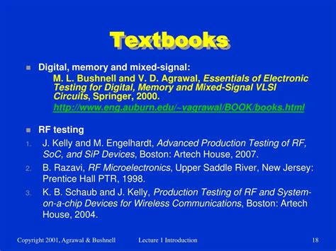 PPT VLSI Testing Lecture Introduction PowerPoint Presentation Free Download ID