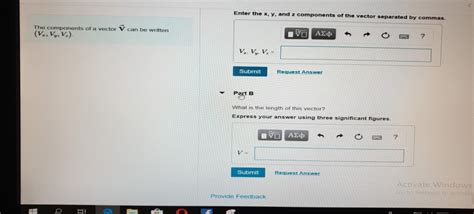 Enter The X Y And Z Components Of The Vector Chegg