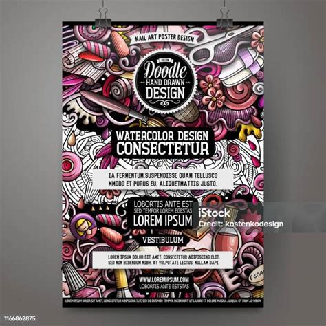 네일 아트 손으로 그린 낙서 그림입니다 매니큐어 개체 및 요소 포스터 손톱에 대한 스톡 벡터 아트 및 기타 이미지 손톱 포스터 0명 Istock