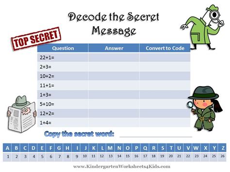 Math Worksheets With Secret Code Worksheets Library
