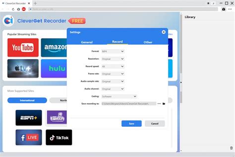 Cleverget 레코더 대부분의 스트리밍 서비스에서 온라인 비디오를 녹화하는 무료 스트림 레코더